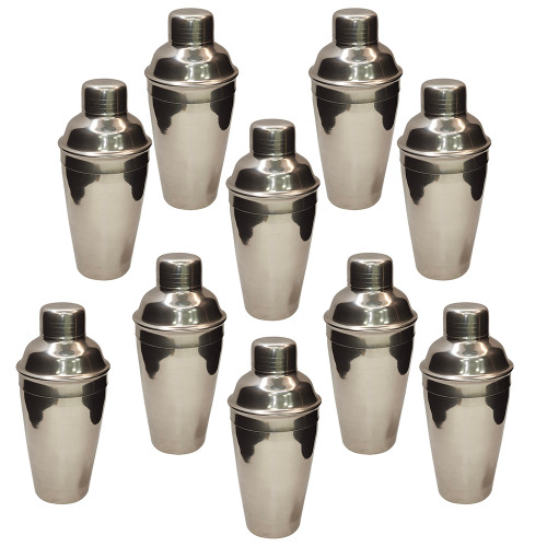 Home Brew Ohio Barware Stainless Steel Cocktail Shaker 500ml (SET OF 10 ...
