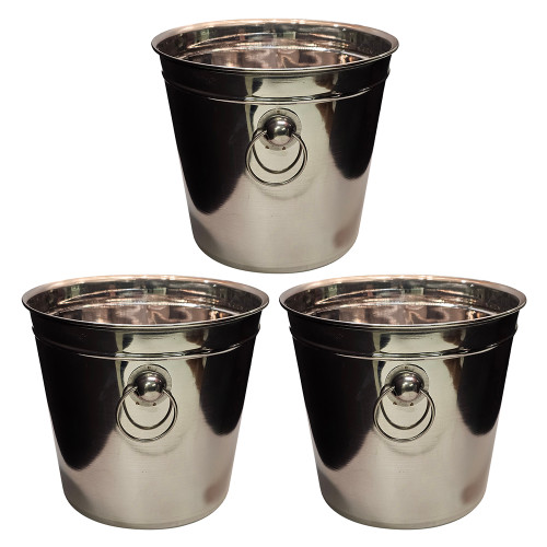 Home Brew Ohio Stainless Steel Wine Bucket 22cm (SET OF 3) - Home Brew Ohio
