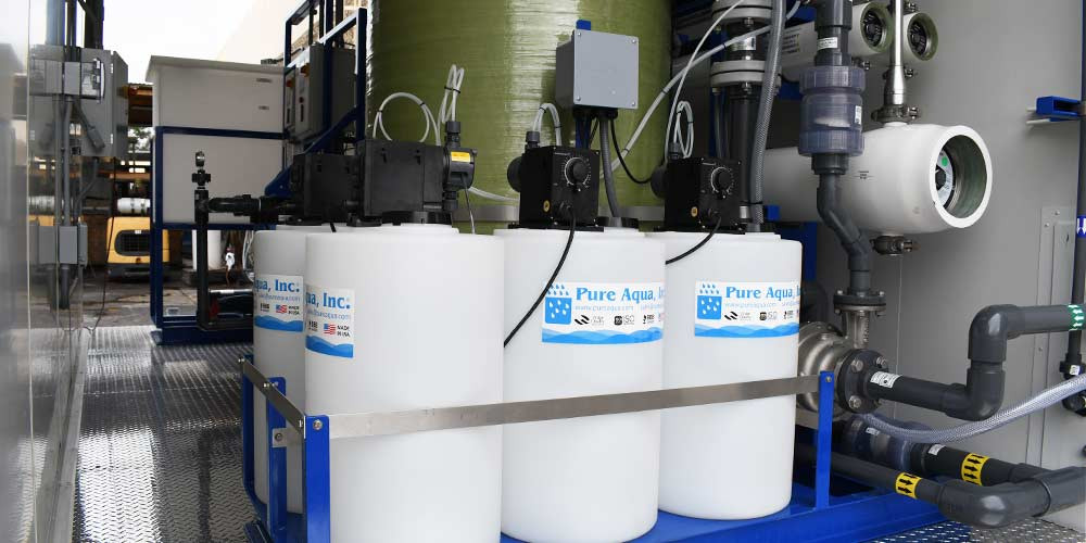 Containerized Double Pass SWRO for Alkaline Water - Bahamas