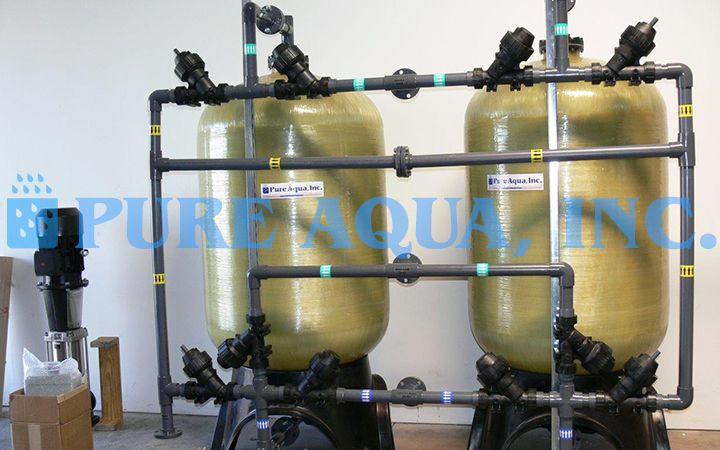 Twin Alternating Multimedia Filter 100,000 GPD - USA - Pure Aqua, Inc.