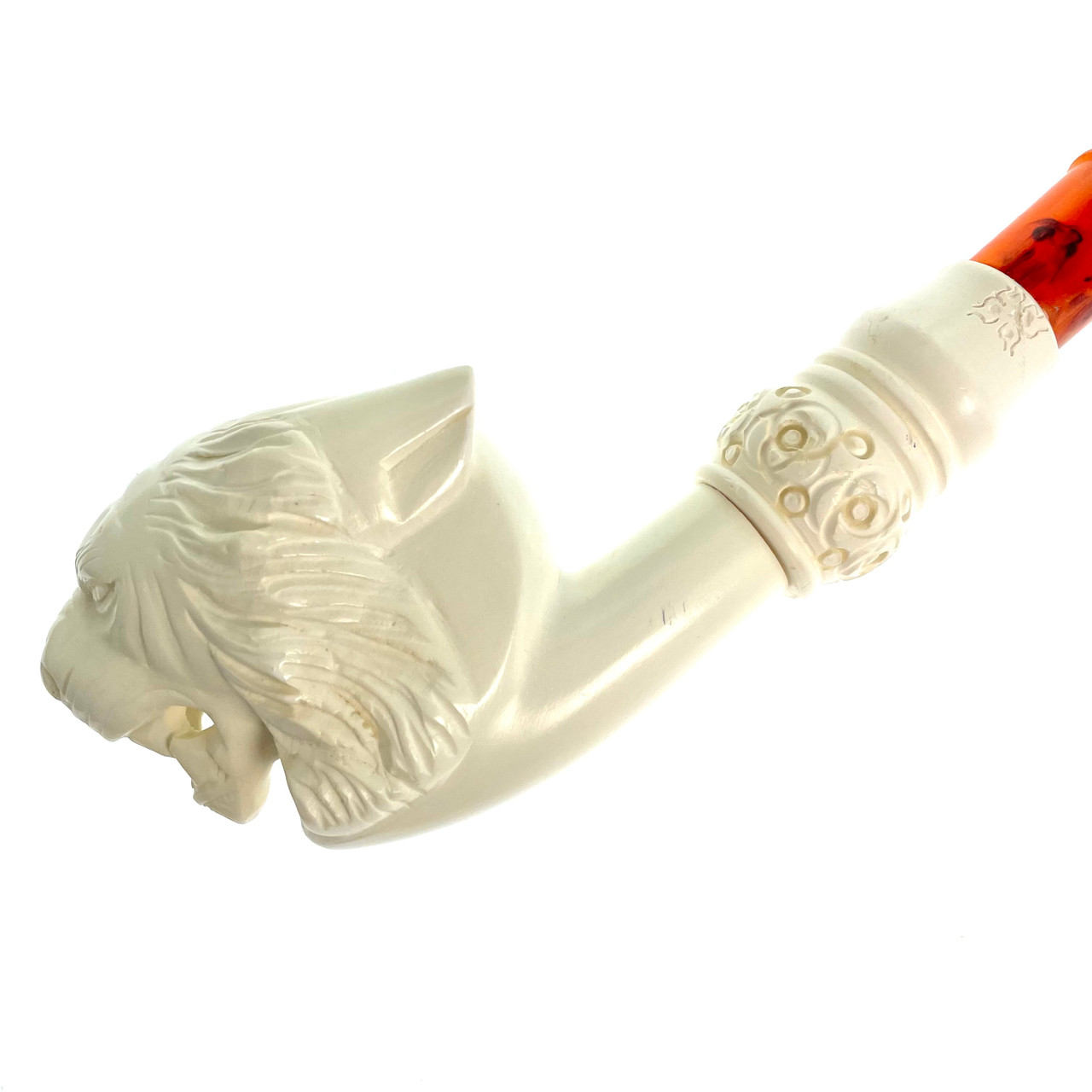 Meerschaum Sabertooth Tiger Pipe 3/4 Bend By Paykoc M01217 - Paykoc Pipes