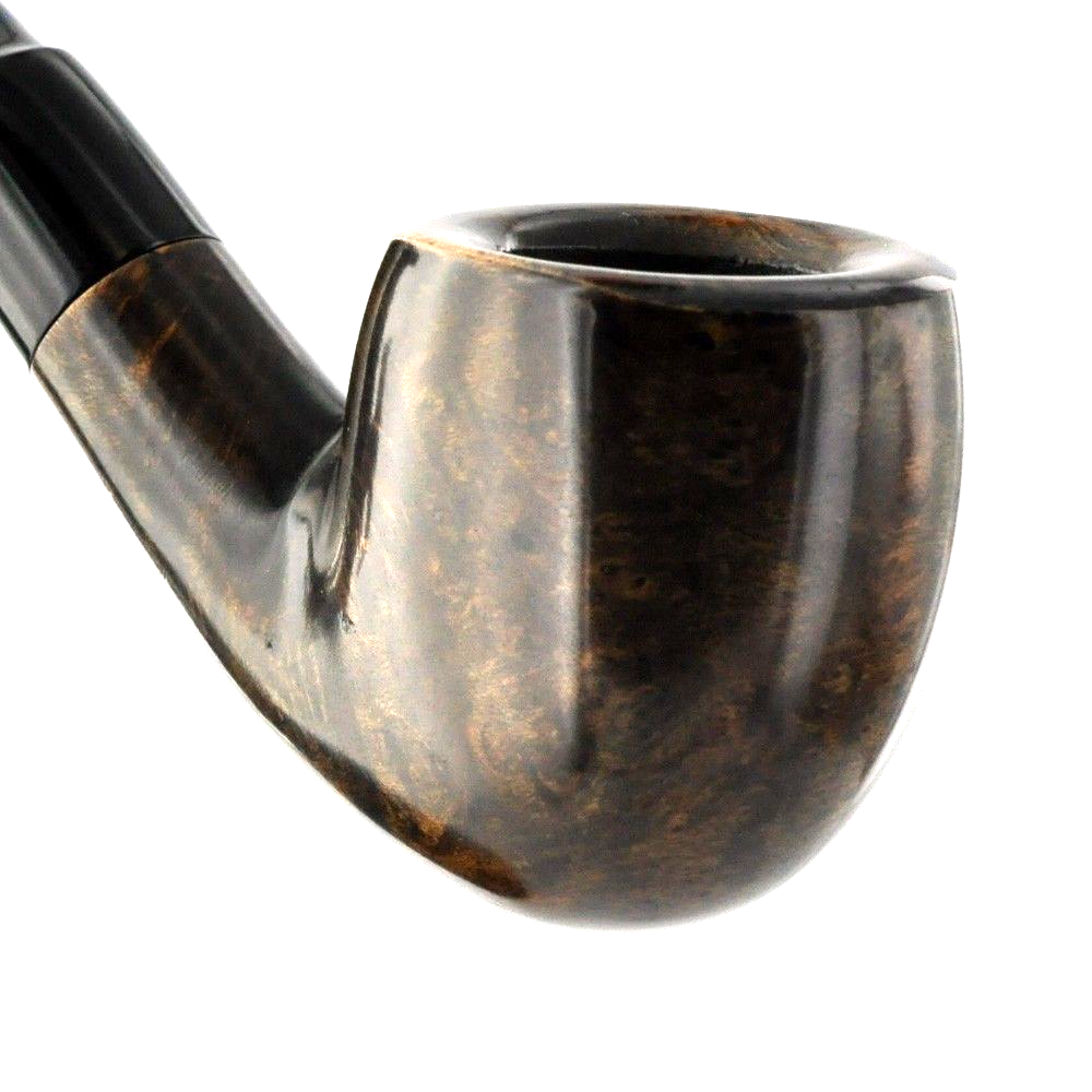Dark Brown Briar Ship's Bow Tobacco Pipe 3/4 Bend By Paykoc BRP20033 ...