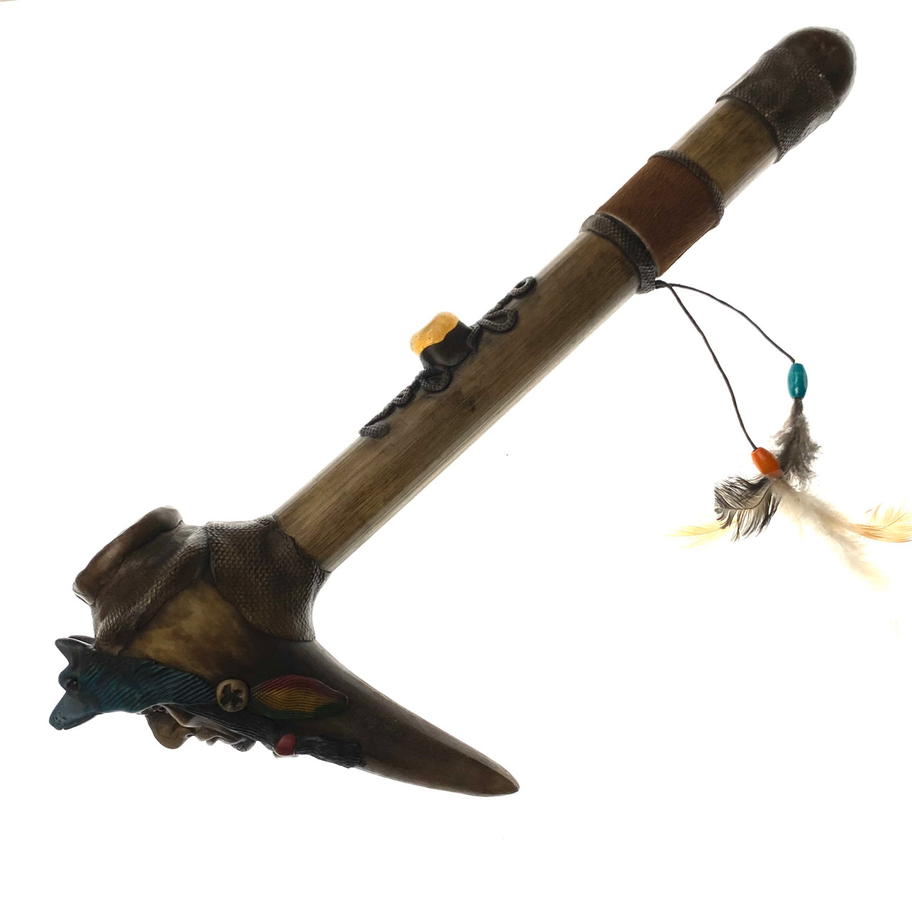Native Peace Pipe made with Horn, Clay and Tagua 1 Count Assort ...