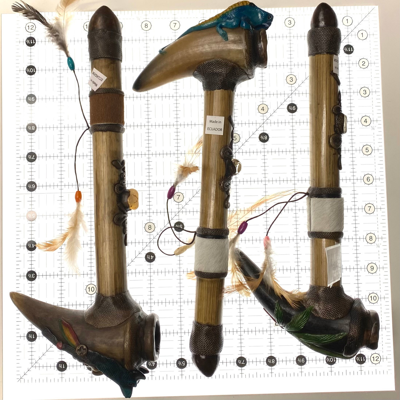 Native Peace Pipe made with Horn, Clay and Tagua 1 Count Assort ...