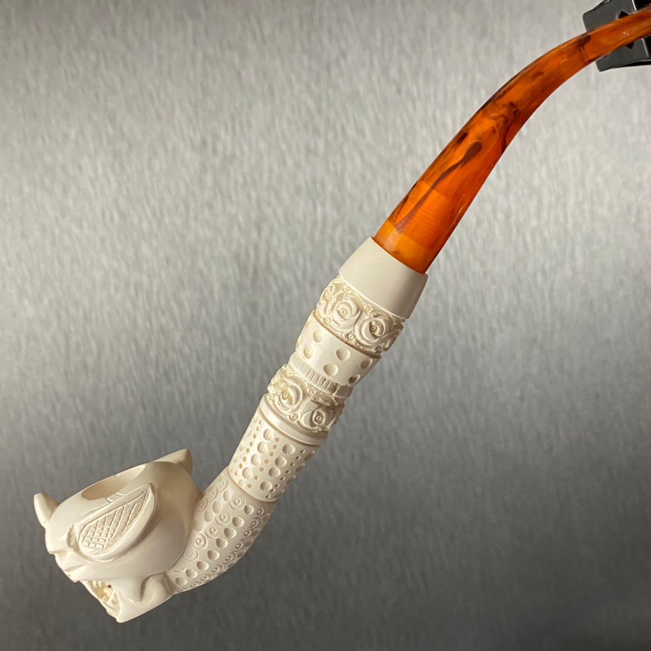 Hell Angel Devil with Wings 3/4 Bend Meerschaum Churchwarden Pipe by ...
