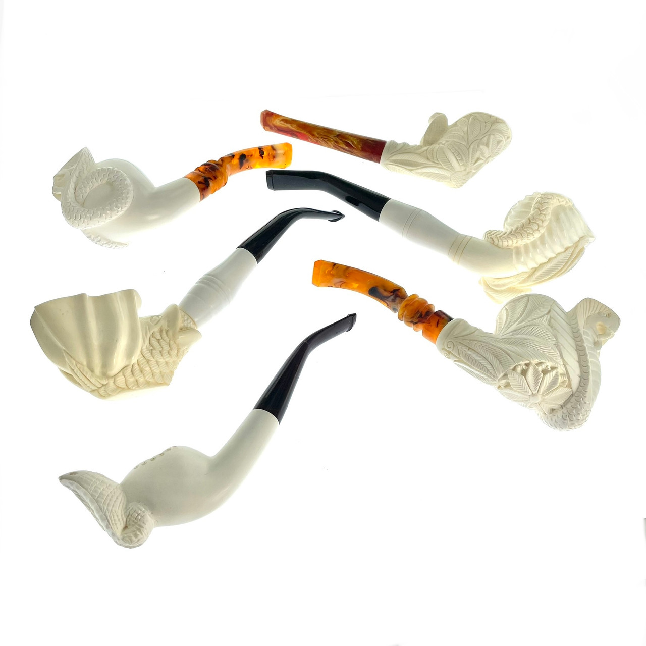 $65 Cobra Meerschaum Pipes, Assorted - Paykoc Pipes