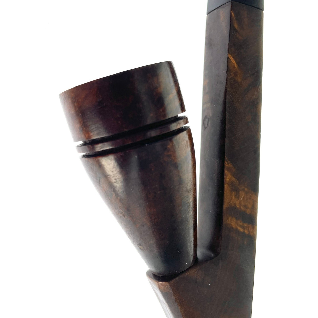 Saxophone Sitter Briar Knickerbocker Pipe - Paykoc Pipes