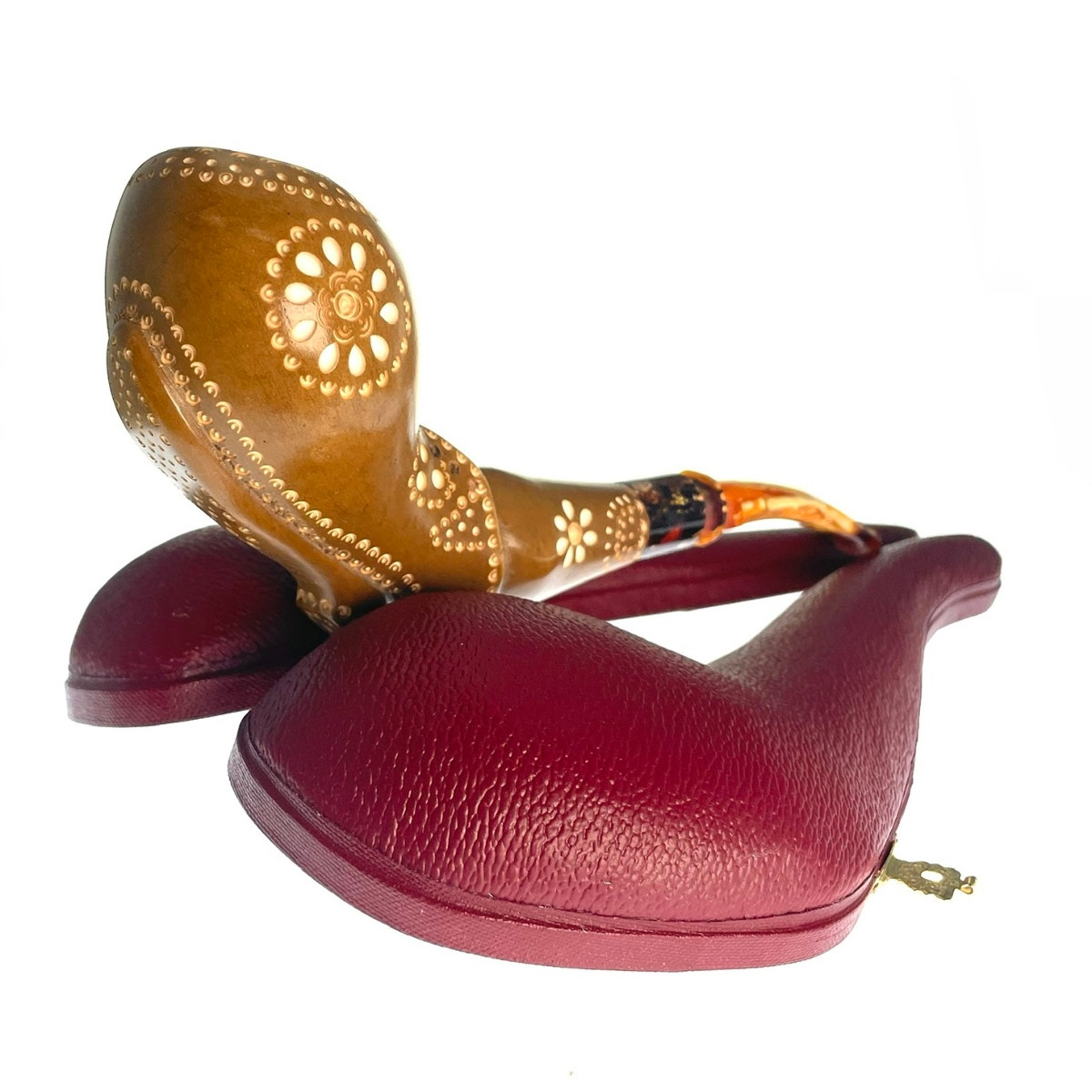 Meerschaum Burnt Bean Shoe Tobacco Pipe by Paykoc M03527 - Paykoc Pipes