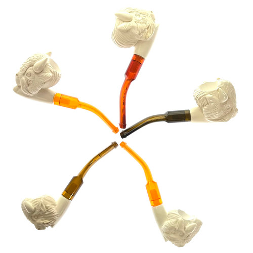 Mini Buffalo Miniature Pipe NO Case Meerschaum M60051L - Paykoc Pipes