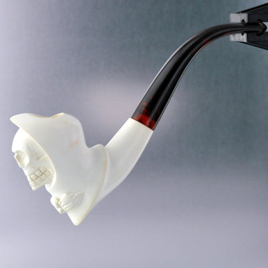 Meerschaum Slender Grim Reaper Tobacco Pipe Full Bend By Paykoc M53018 ...