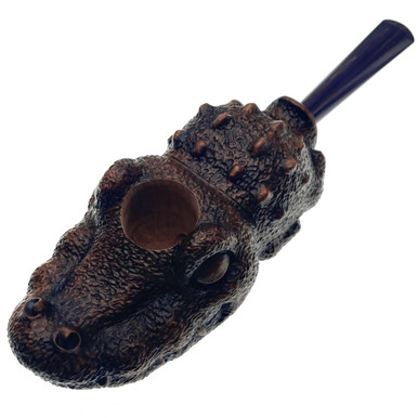 Handmade Briar Alligator Pipe - Paykoc Pipes
