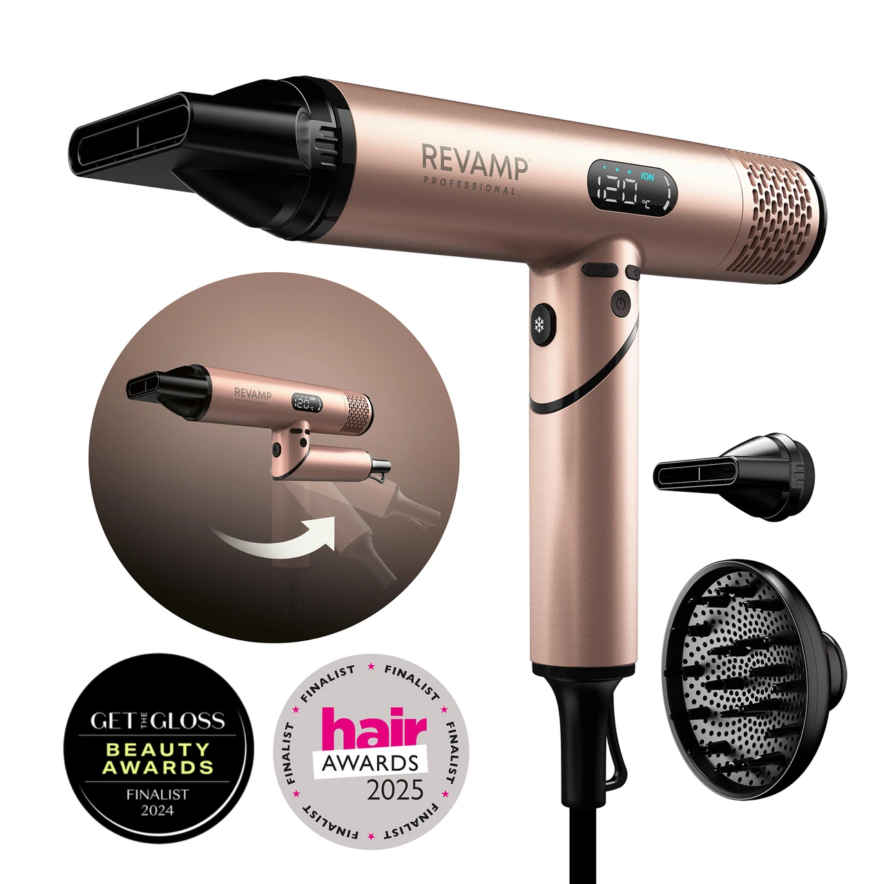 Revamp | Dynamic Radiance X Shine Digital Intelligent Ionic Hair Dryer