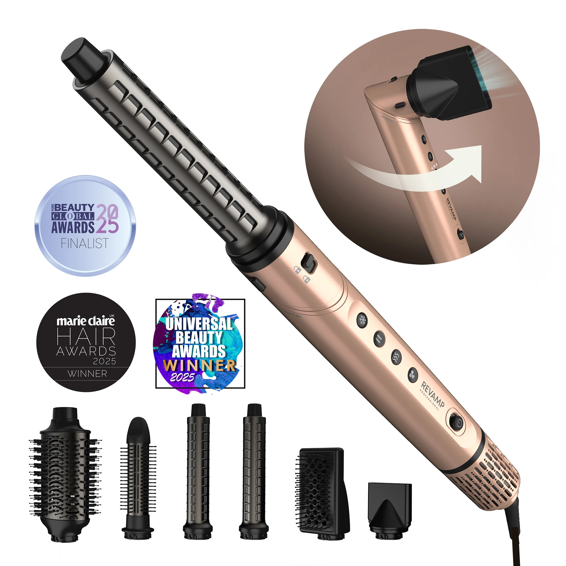 REVAMP | Dynamic Radiance Pro Blow Dry 7-in-1 Ionic Air Styler