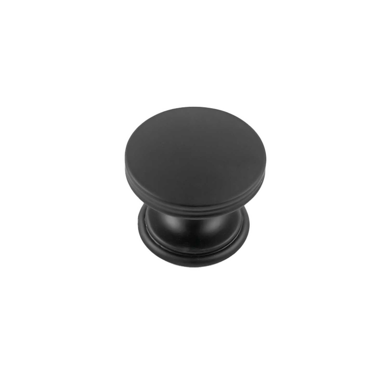 Hickory American Diner Round Cabinet Knob in Matte Black