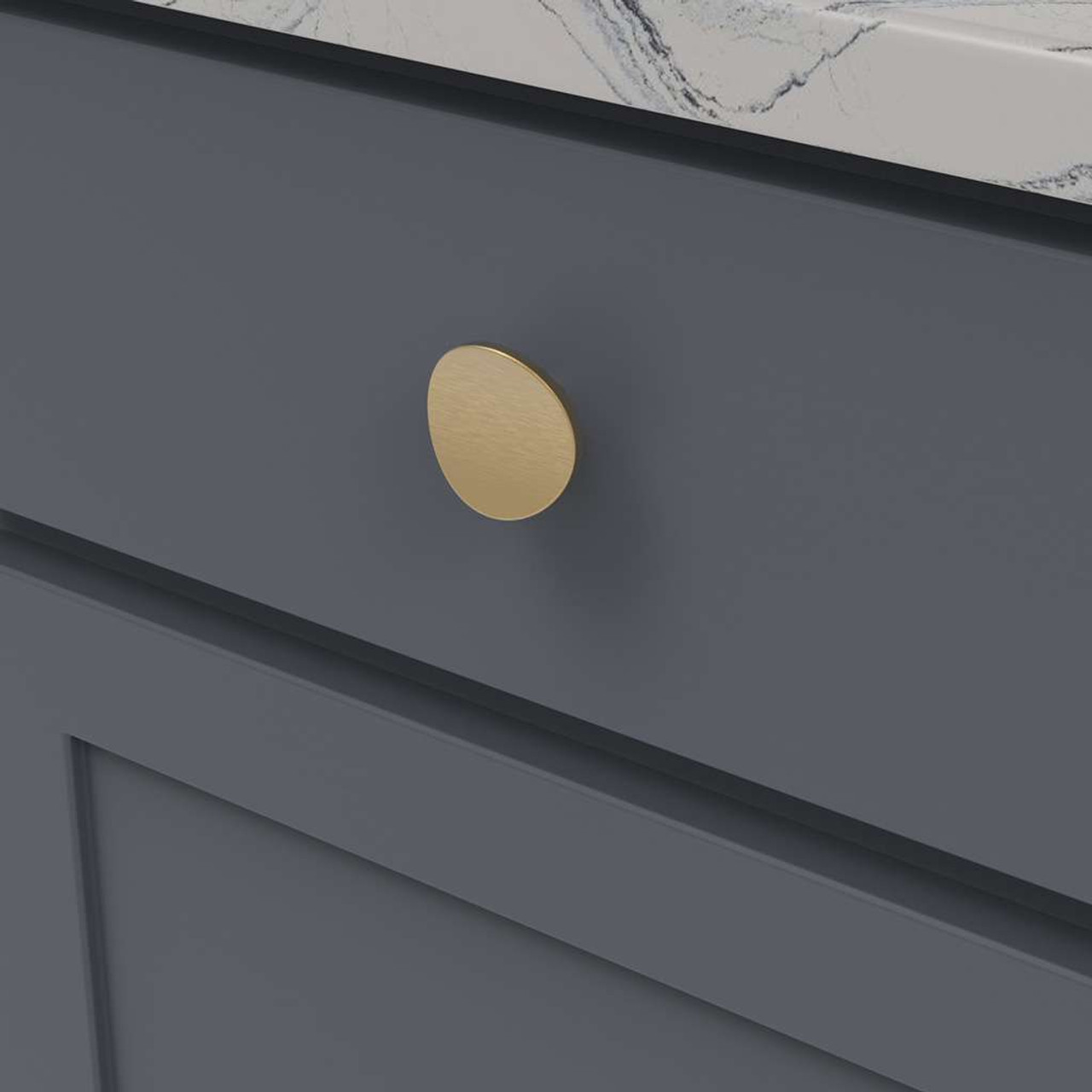 Belwith Keeler Vale Round Cabinet Knob In Brushed Golden Brass