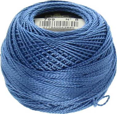 DMC Size 8 Perle Cotton Thread | 799 MD Delft Blue Supplies