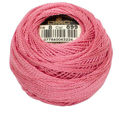 DMC Size 8 Perle Cotton Thread | 899 Medium Rose Pink | Size 8