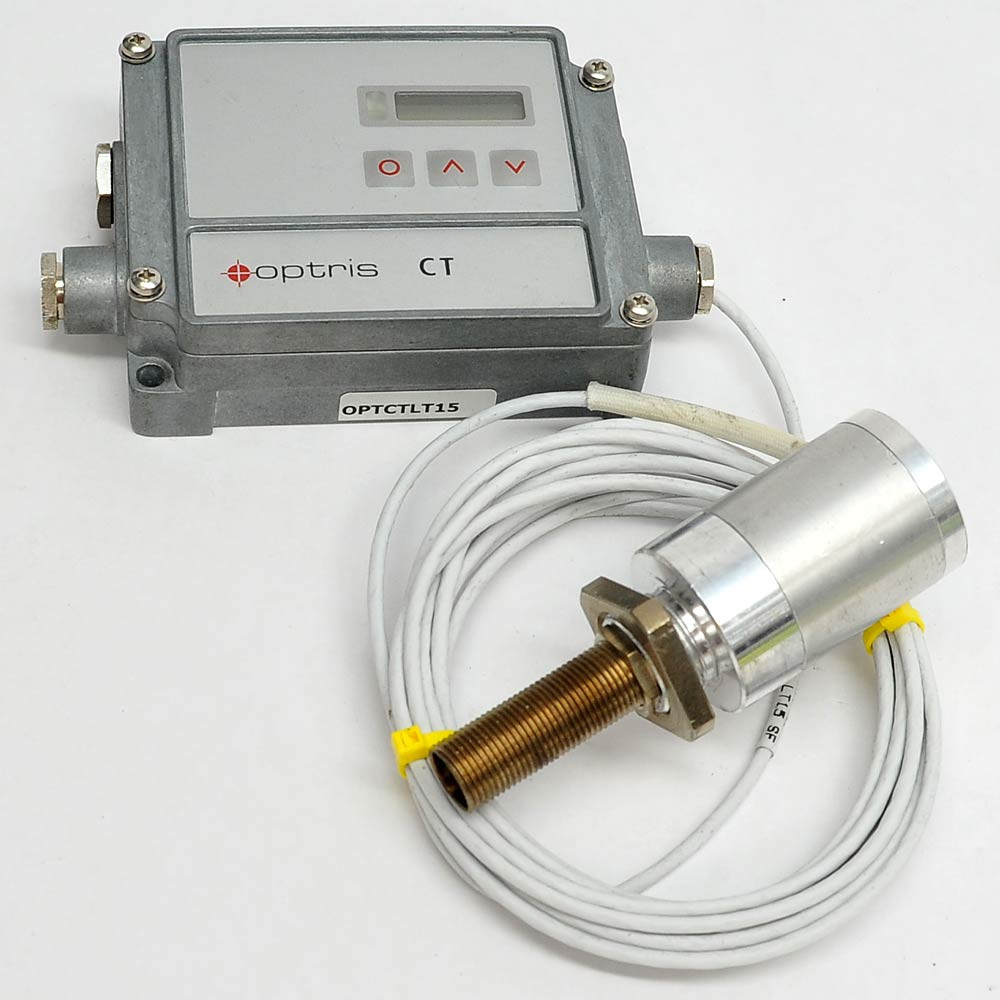 Optris CT OPTCTLT15 Infrared Thermometer +600º with IR Sensor Head, LCD ...