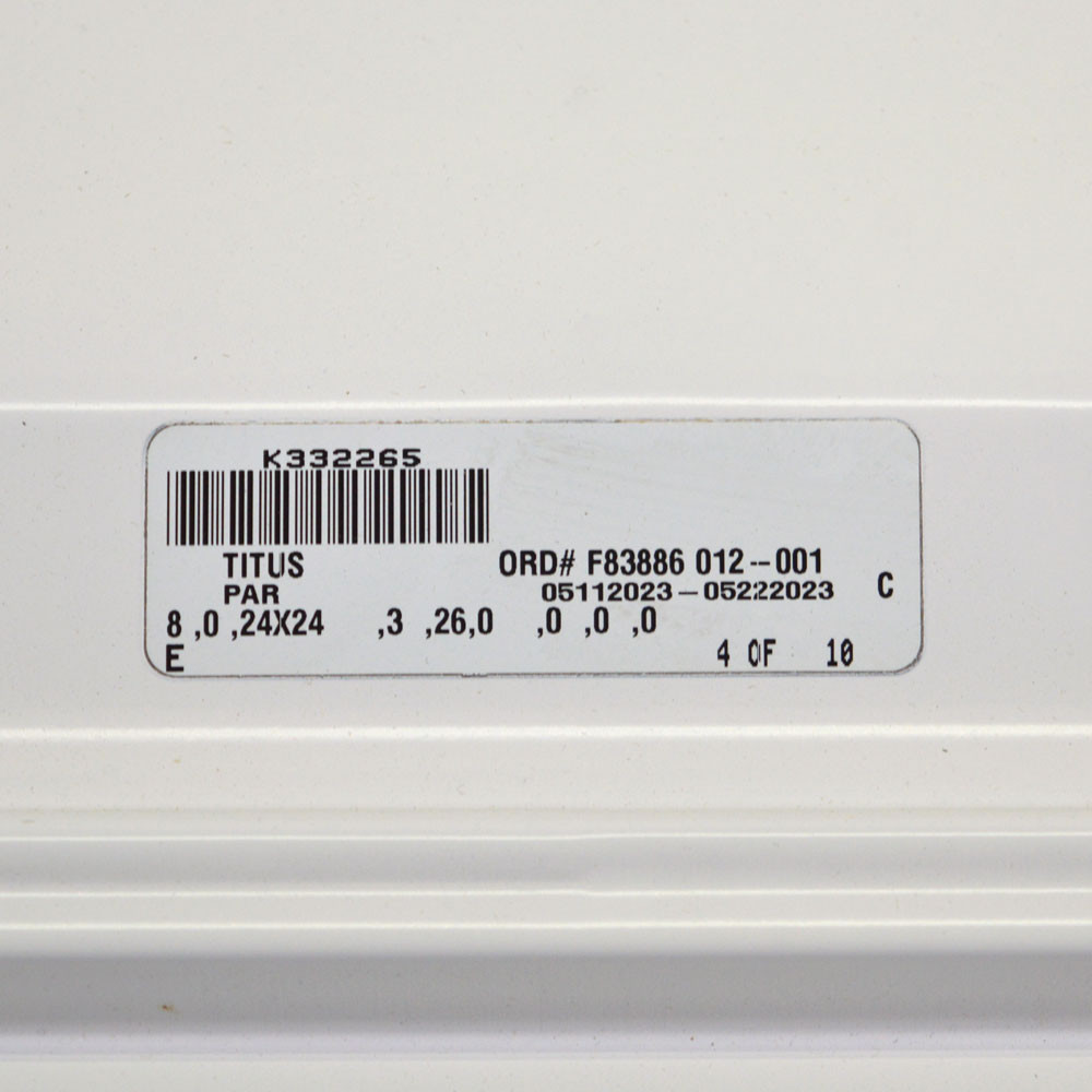 Titus PAR Steel 24" x 24" Perforated Return Ceiling Diffuser - White