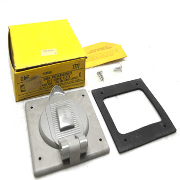 NEW Hubbell 7777 Gray Polycarbonate Weatherproof Lift Cover Plate (2 ...
