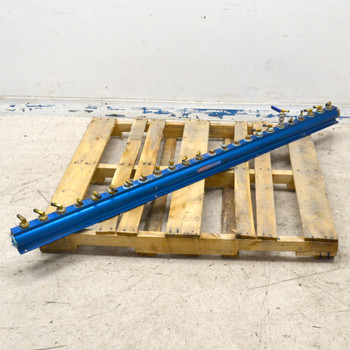 Burger & Brown Smartflow 2-1/2" Aluminum 24 1-1/4"-NPT Port Blue Water ...