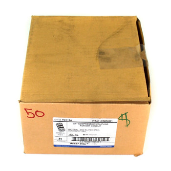 Steel City TK112A EMT Compression Coupling 3/4" Zinc Plated Steel (50)