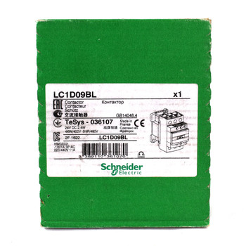 Schneider Electric LC1D09BL IEC Contactor TeSys Non-Reversing 24VDC ...