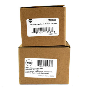 Yale Marcel Rosette w/ Dylan Knob Passage w/Single Cylinder Deadbolt ...