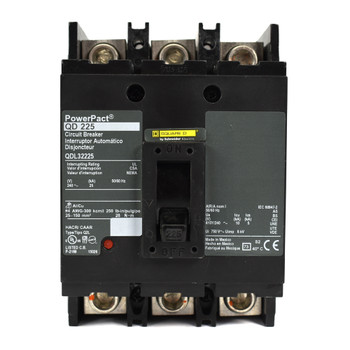 Square D QDL32225 QD 225 PowerPact Q Circuit Breaker 225A 3P 240VAC ...