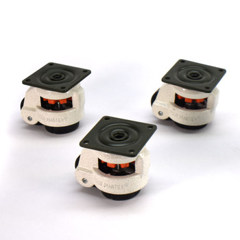 Foot Master GD-60 Leveling Plate 50mm Swivel Caster Wheels (3)