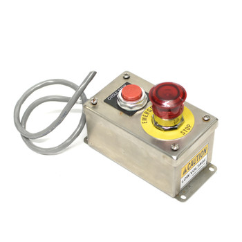 Hoffman E2PBSS Stainless w/ 800T Illuminated E-Stop Button, Red ...