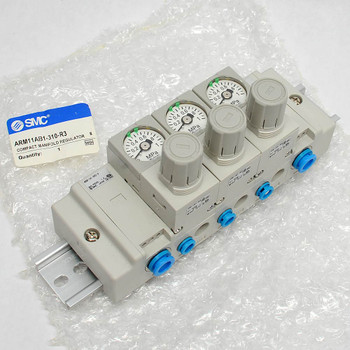 SMC ARM11AB1 Compact Manifold Regulator, 3 Regulators on DIN Mounting Rail