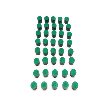 Fisher Scientific #5 Green Solid Rubber Laboratory Stoppers (40)