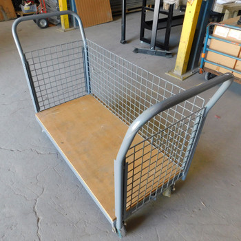 Uline H-4167 Side Panel Platform Truck w/ Removable Mesh Panels 24x48