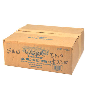 Bobrick B-4354 Stainless Steel Partition-Mounted Sanitary Napkin Disposal