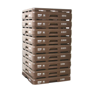 Ecolab 6309-1 Brown Industrial NSF Stacking Glass Washing Rack (9)
