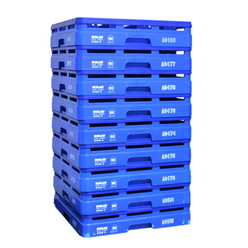 Ecolab 6324-X Blue Industrial NSF Stacking Glass Washing Rack (9)