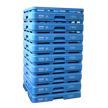 Ecolab 6324-X Blue 4-Compartment NSF Glass Washing Rack (9)