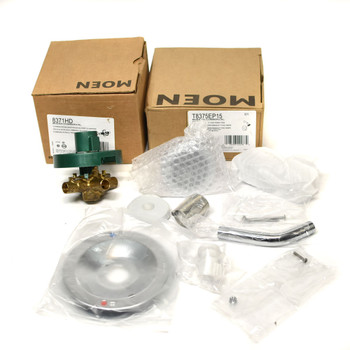 Moen T8375EP15 Chrome Shower Trim Kit w/ 8371HD 1/2-in Brass Rough-in Valve