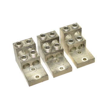 Ilsco PB4-600 600MCM-2 AL9CU Aluminum Panelboard Lug 4 Ports 2-Hole (3)