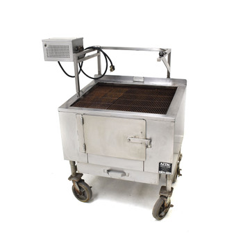 Aztec ST-36 Stainless 36" Char-Broiler Charcoal/Wood Burning Grill SS w ...