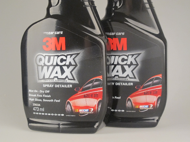 3M Car Quick Wax, Contains Carnauba, 2 Trigger Spray Bottles - 473ml ...