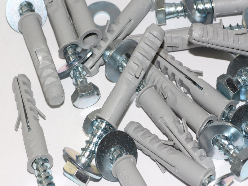 10 x M8 x 80mm Masonry Brick Wall Fixing Screw Bolts & Raw Plugs With ...