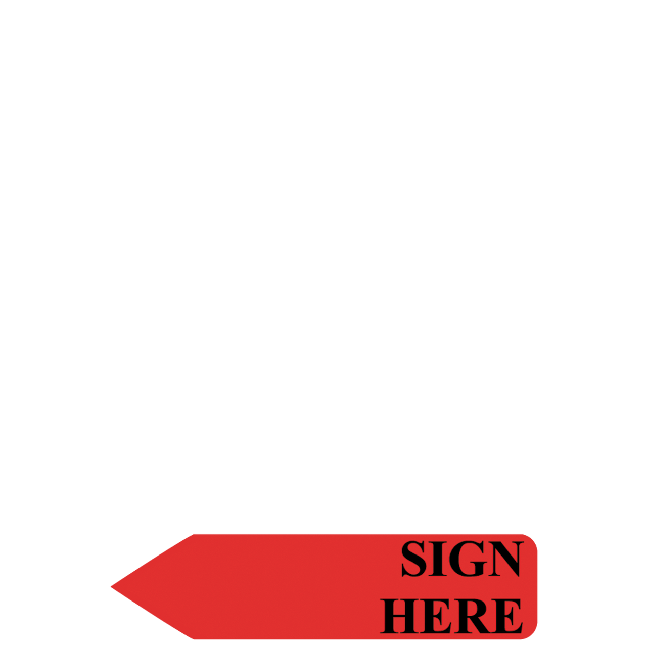 8102414 - RediTag Sign Here (Red) - BrokerForms.com