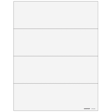 4DWNPERF05 - 4up Blank W-2 Form - Horizontal (with Employee ...