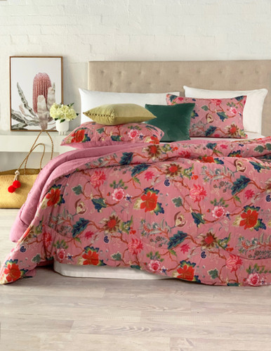 Arabella Hot Pink Quilt Set - TheLinenCottonCo