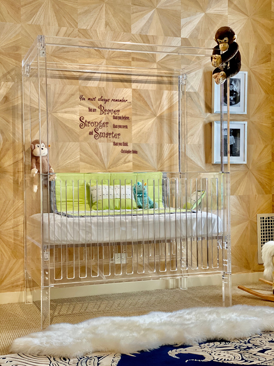 Cloud Acrylic Crib with Canopy | Bograd Kids | Kids Furniture NYC