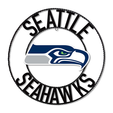 Seattle Seahawks 24" Wrought Iron Wall Art at Wolf Iron Cues