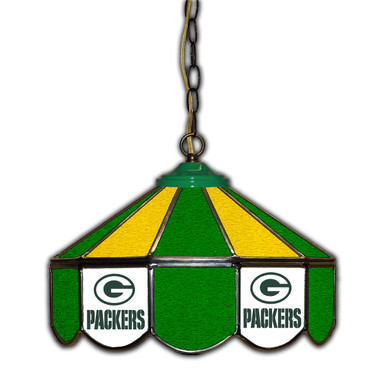 The Green Bay Packers 14" Glass Pub Lamp at Wolf Iron Cues