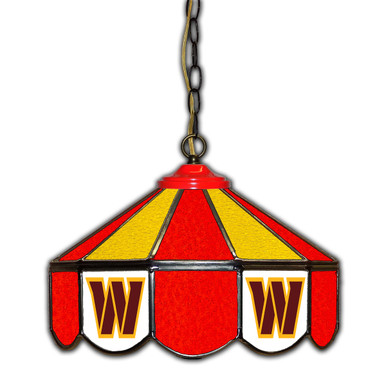 Washington Commanders 14" Glass Pub Lamp at Wolf Iron Cues